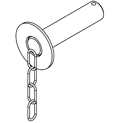 Pro-Shop | 600259 - HITCH PIN - 1" WITH CHAIN | Progressive Turf ...